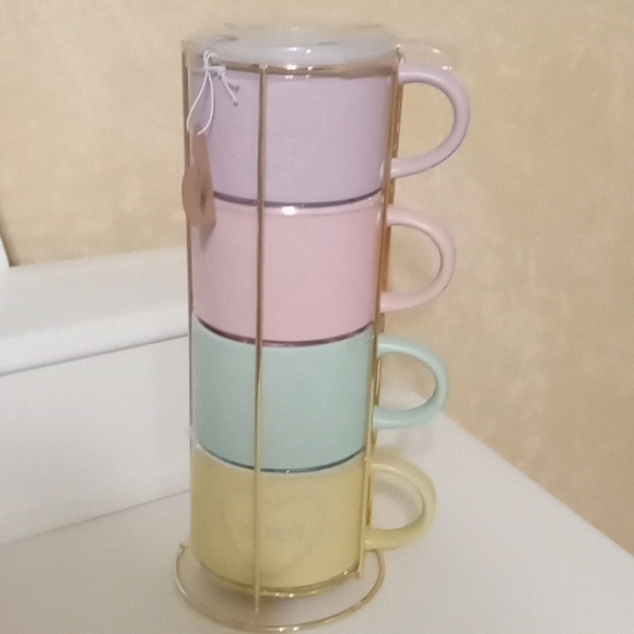 Eccolo | Holiday | Valentines Day Stack Of Mugs Conversation Hearts ...